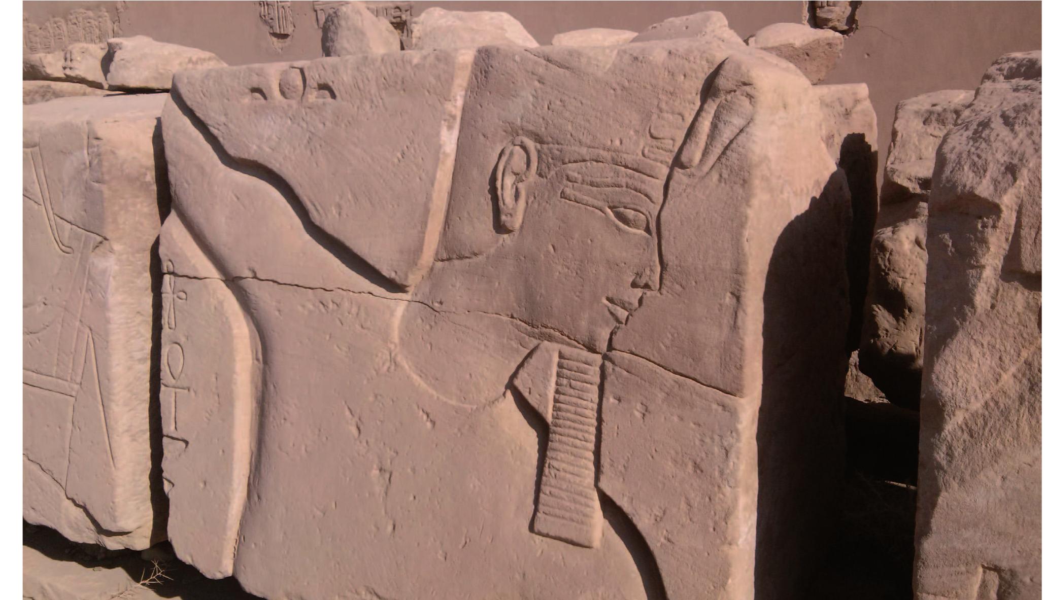 The loose block of the other triumph scene of merenptah at