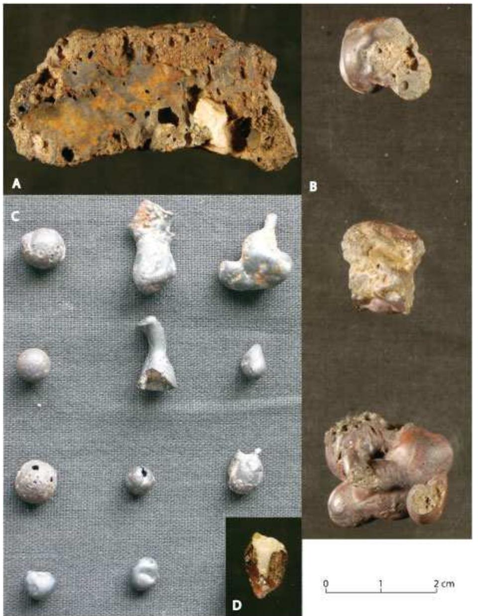Ferrous slag from surface and excavation assem- blages at
