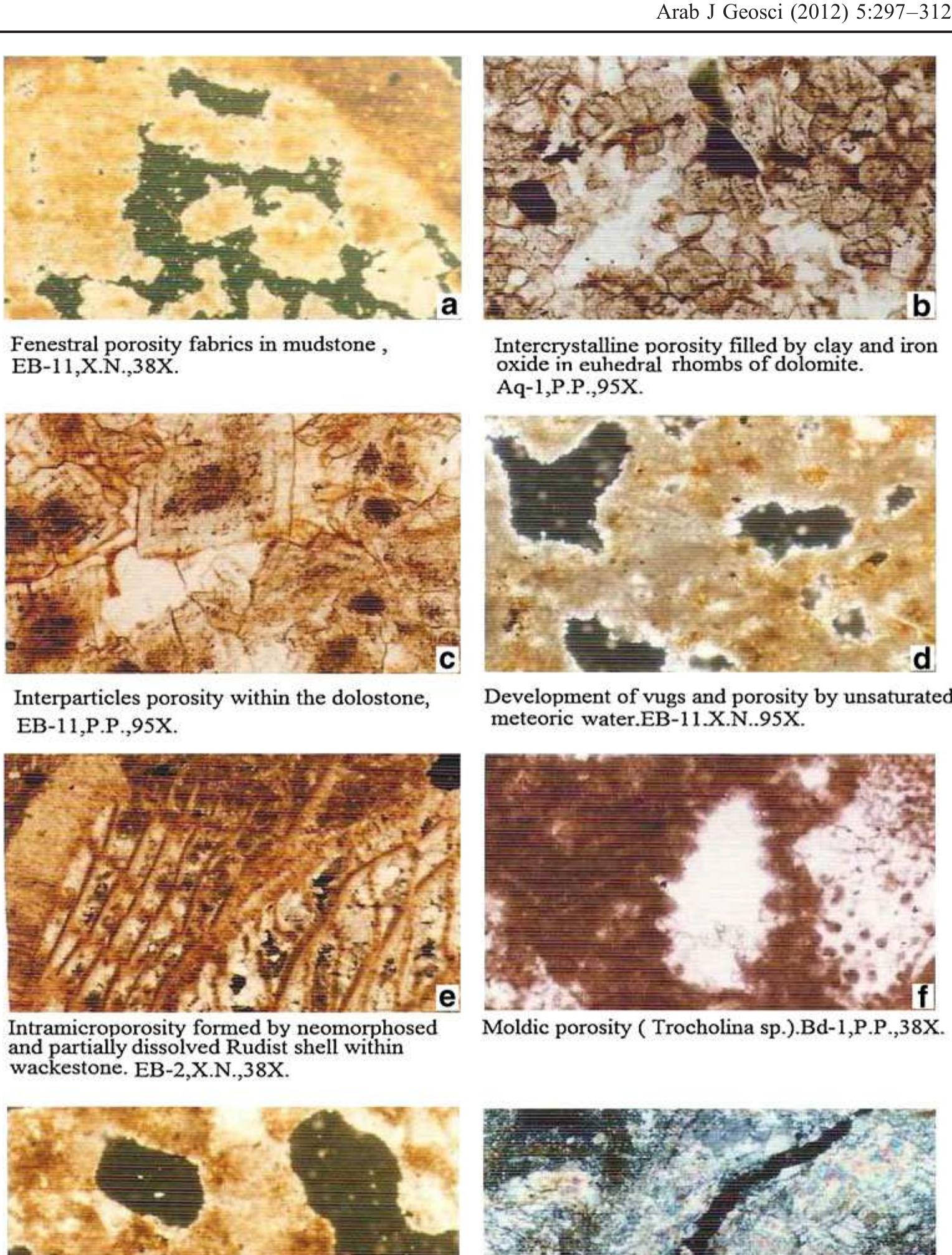 Moldic and cavernous porosity formed by dissolution process