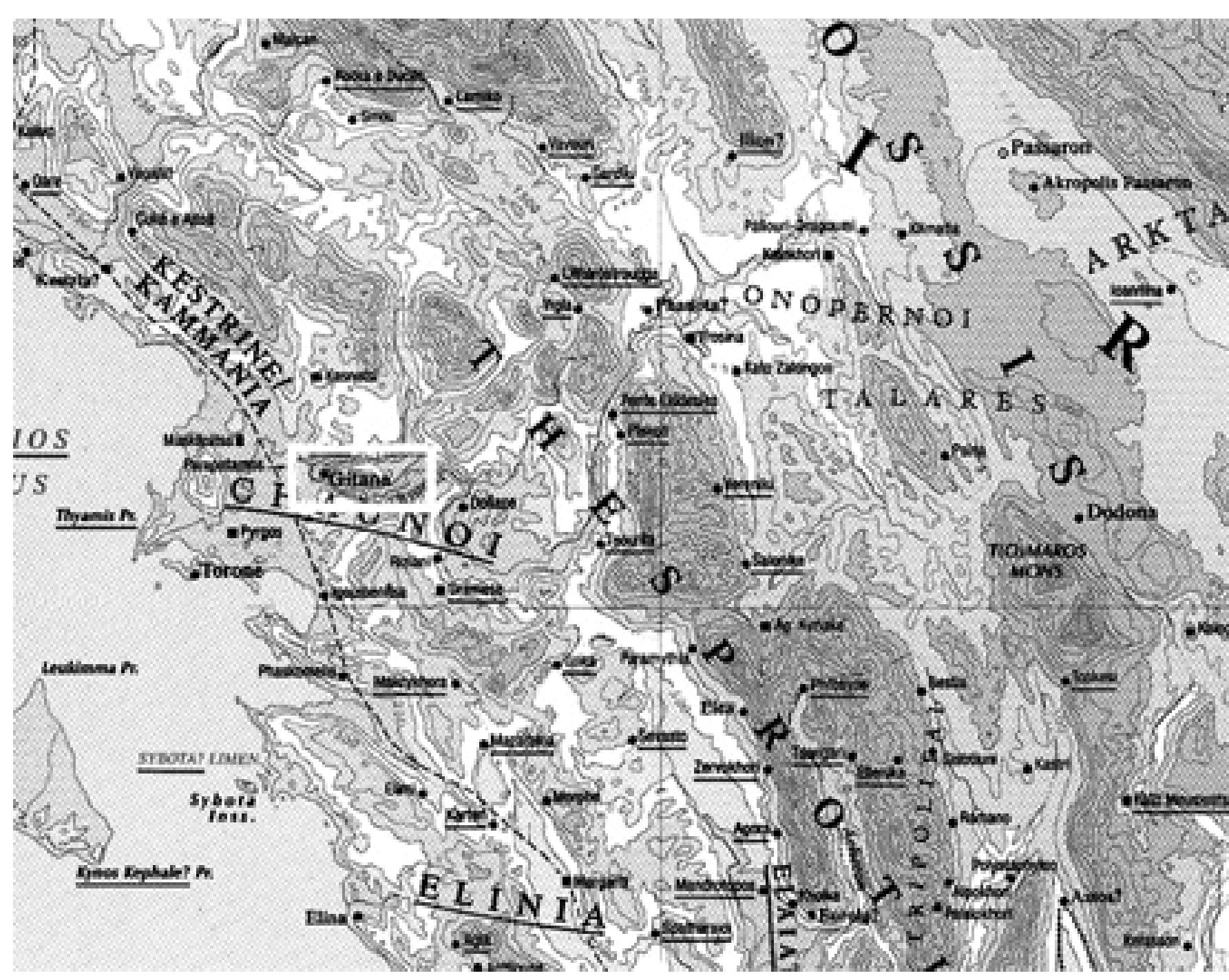 Map of thesprotia.