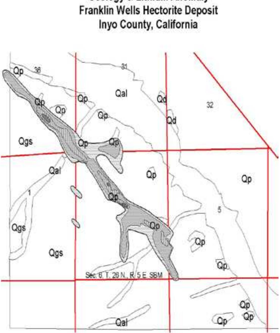 Figure 3 - from Franklin Wells Hectorite Deposit, Inyo