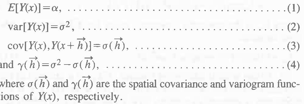 Consider the core sample scalar permeability, k(x), measured