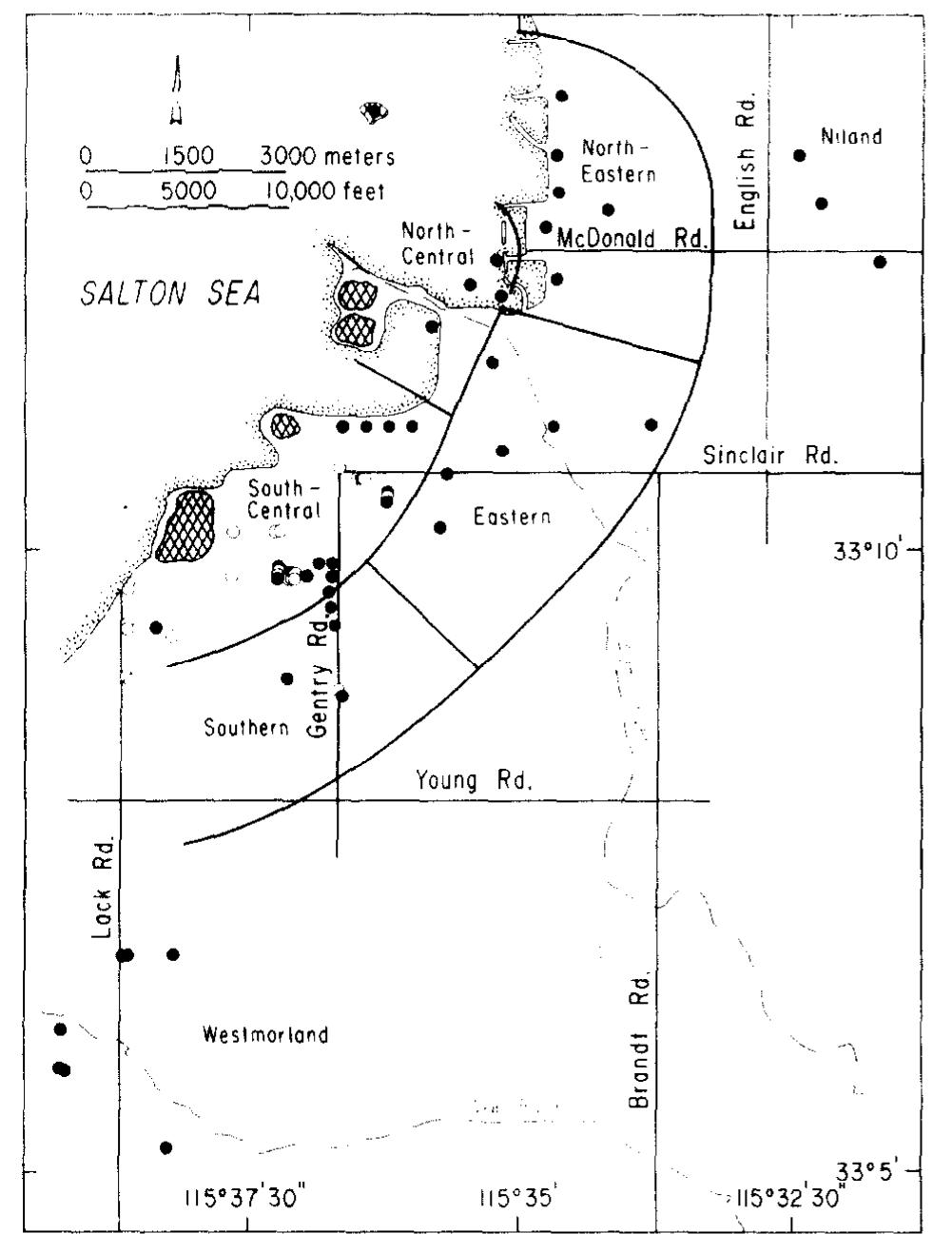 Fic. 2. location map of the salton sea geothermal system