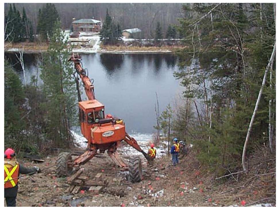 18 installation of soil nails using slope-mounted equipment.