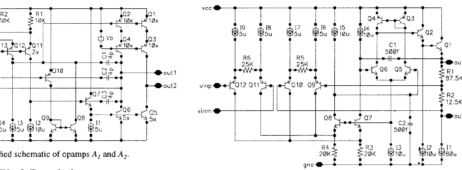 Simplified schematic of differential amplifier a 5.