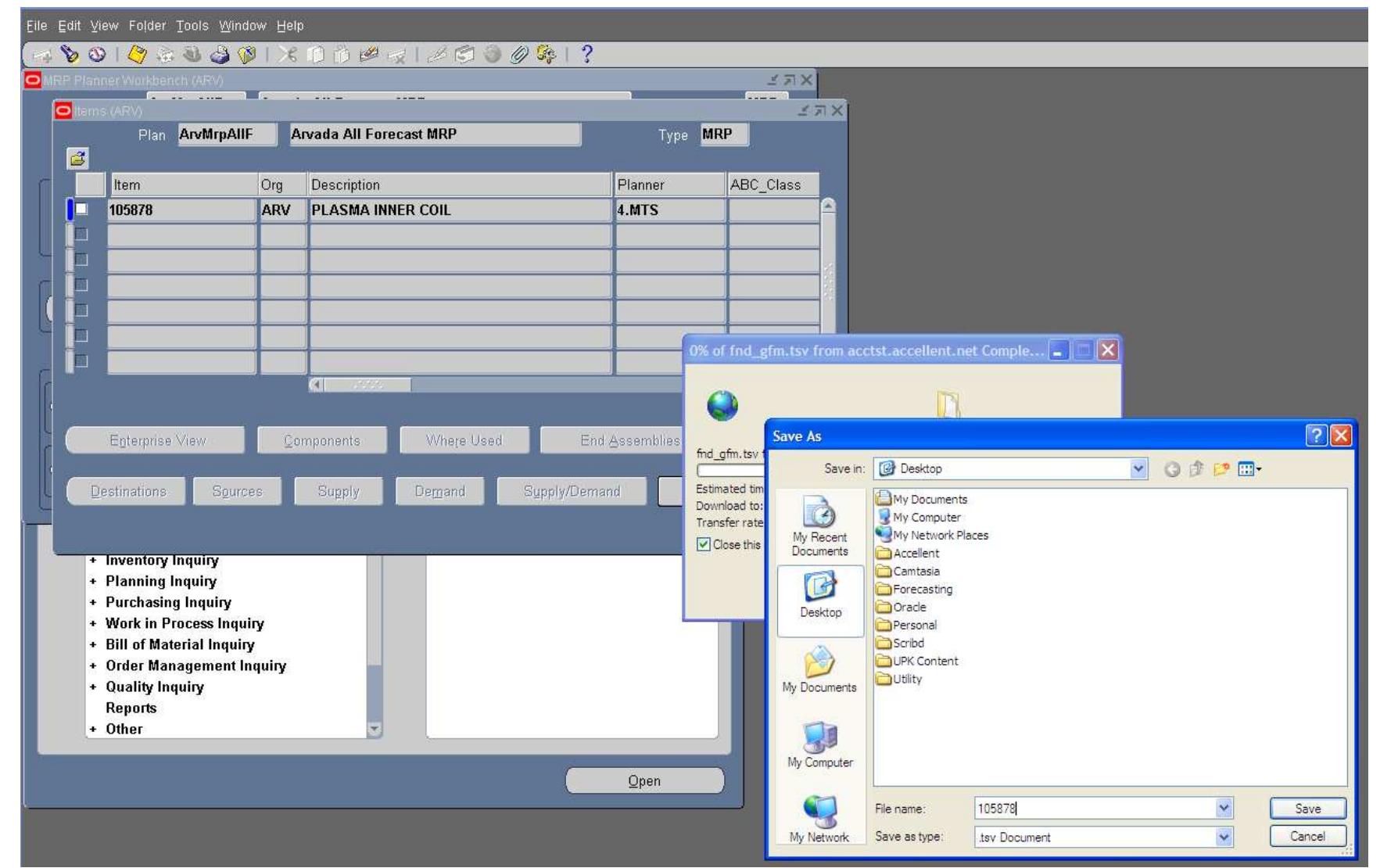 Figure 42 - Accellent Supply Chain Planning Accellent Oracle