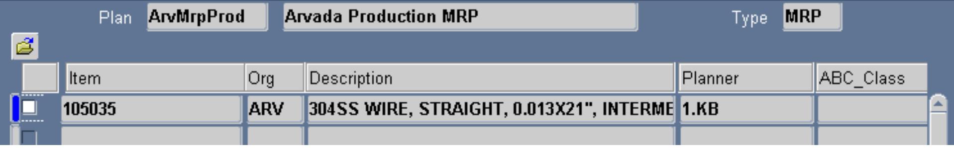 Table 11 - Accellent Supply Chain Planning Accellent Oracle