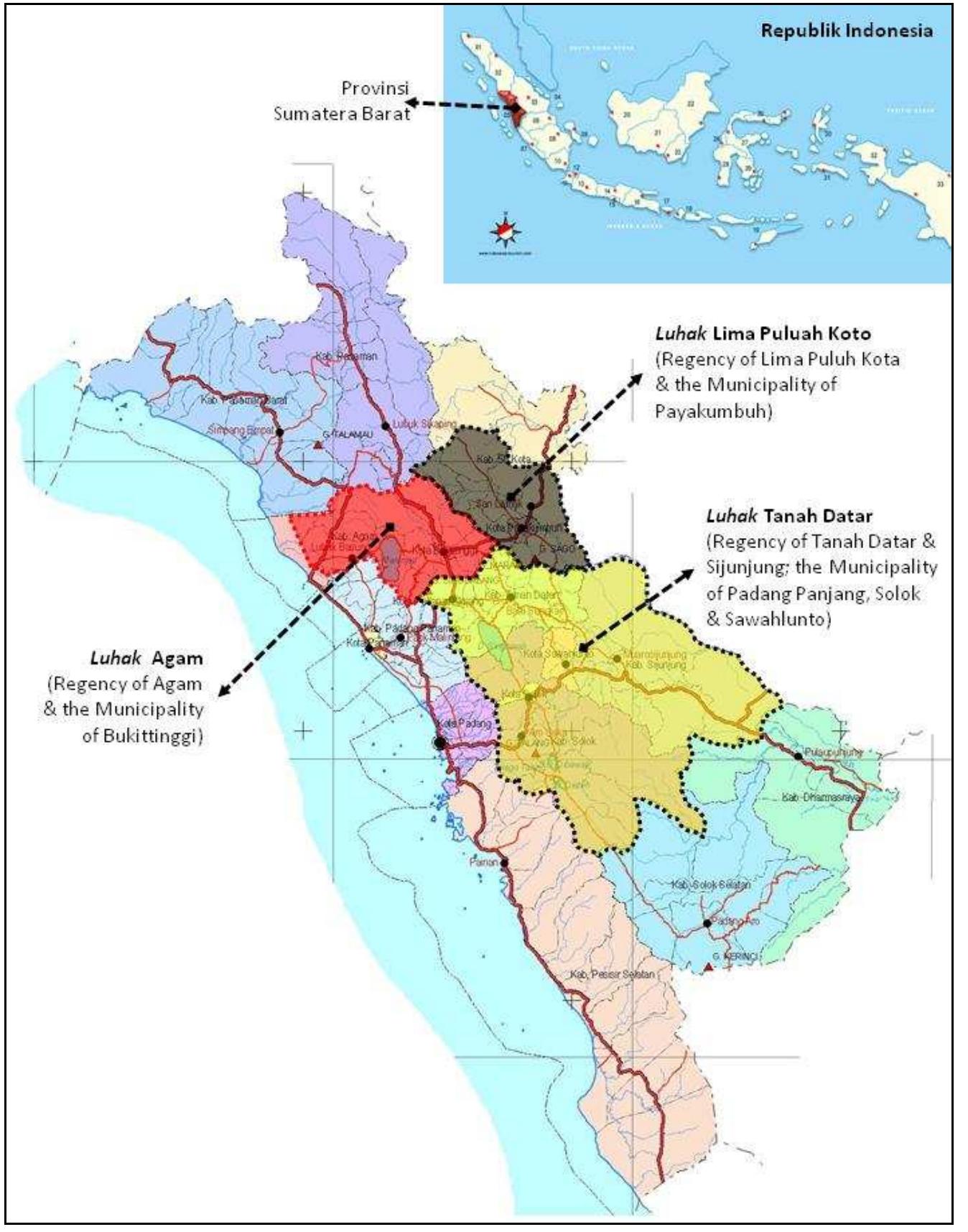 The region of luhak and administrative region of west