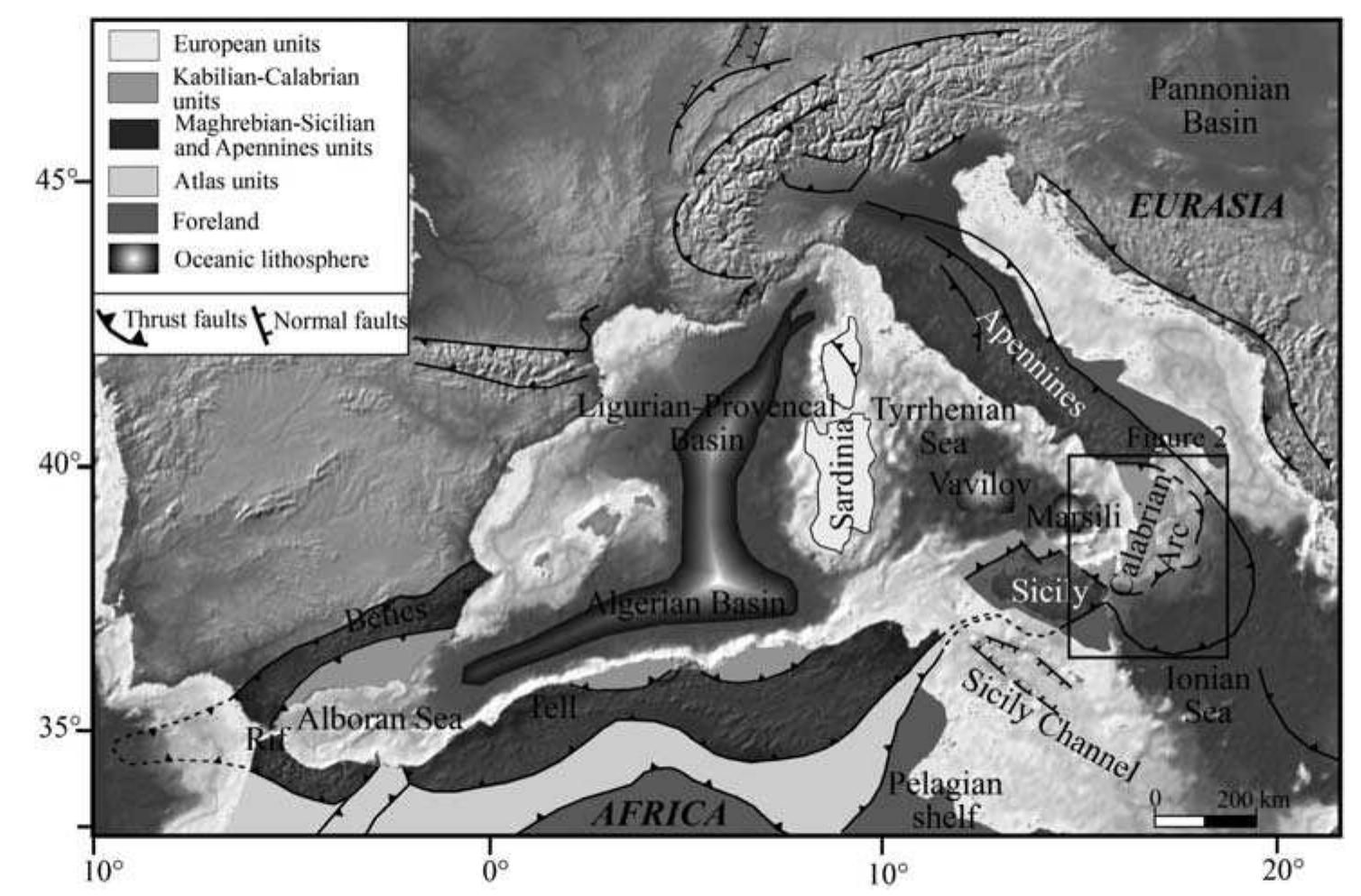 Figure 1 - from Architecture and Neogene to Recent evolution