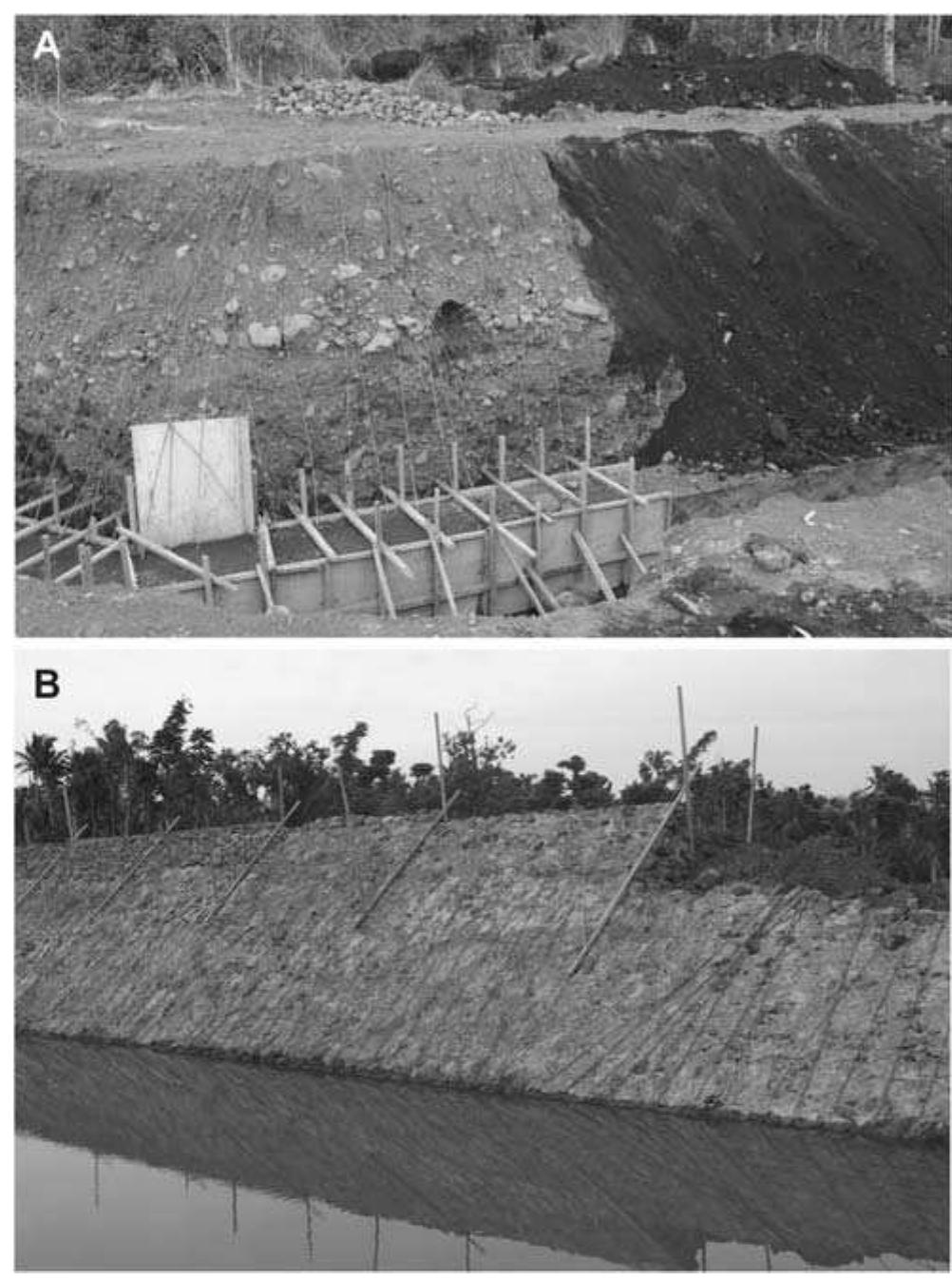 Dikes in construction on major mayon channels most of the