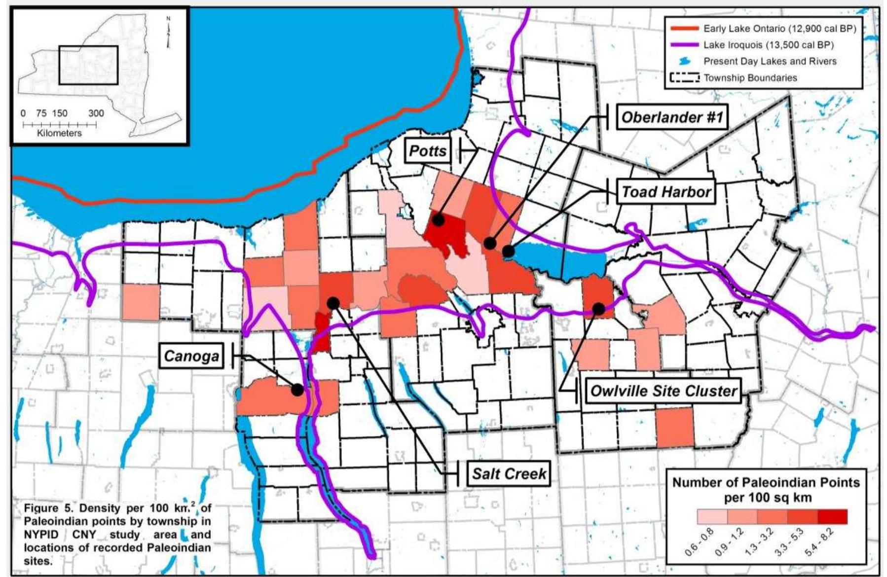 Lake low-stands during the y d and early holocene (see