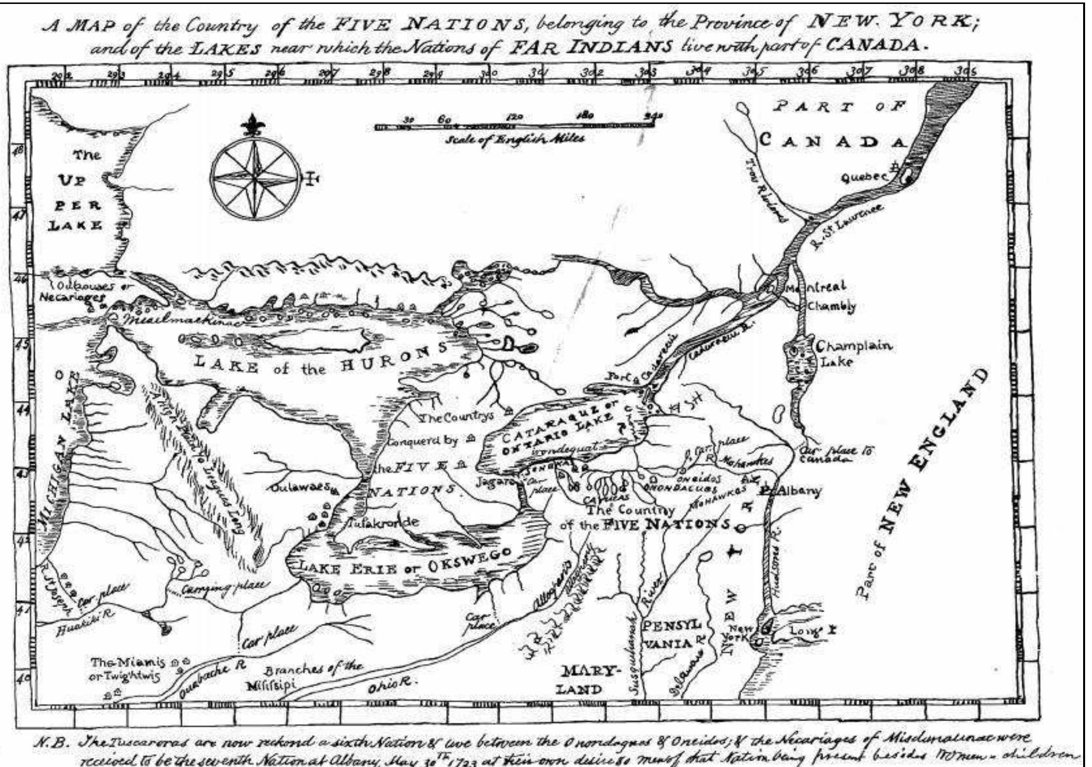 From may 30th 1723, a reproduction of old map of country