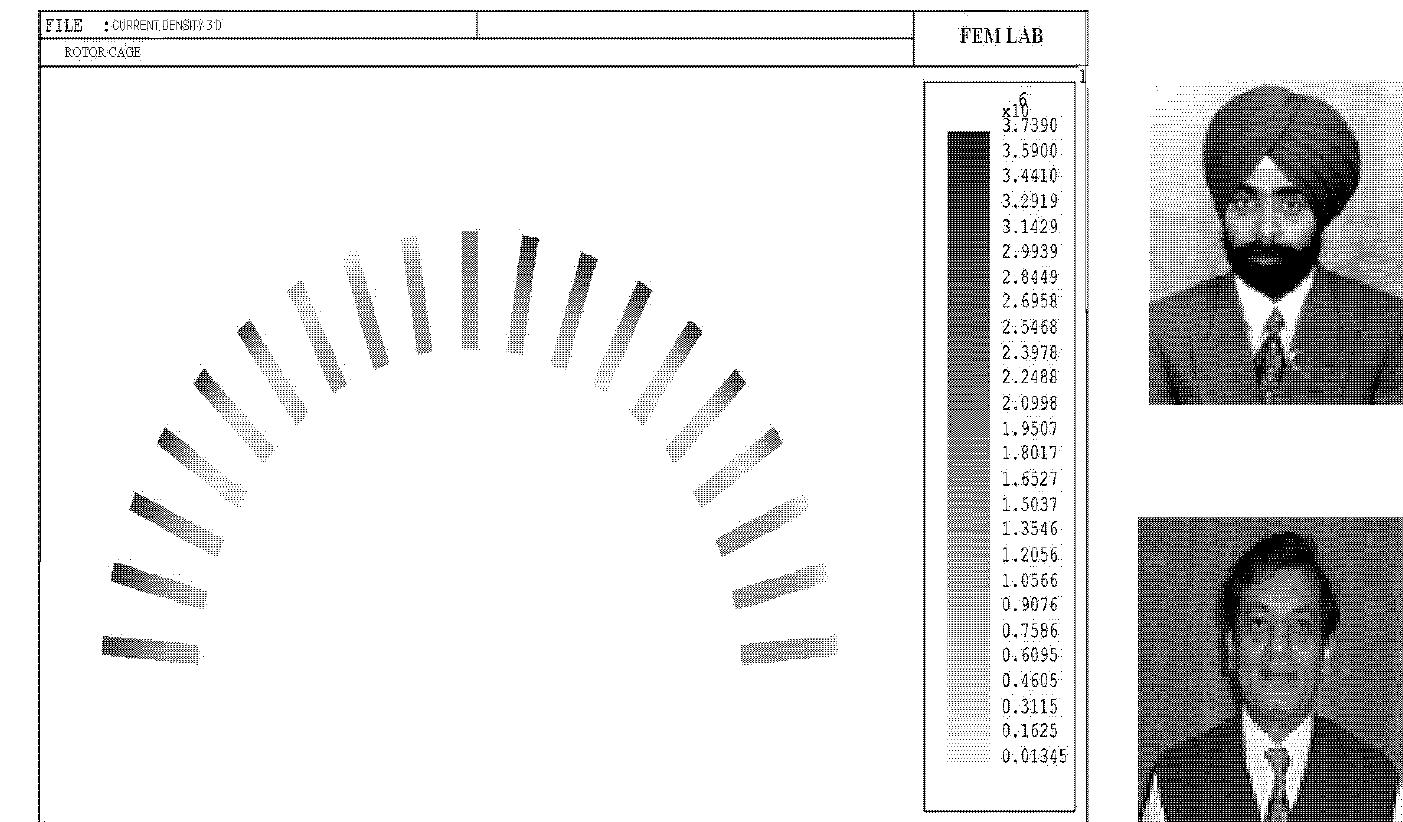 Current density grayscale map in the 2d fe analysis. fig. 7.