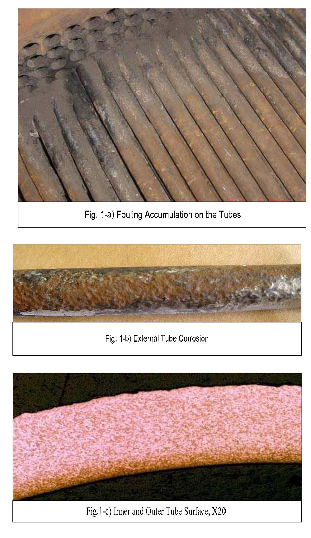 Example of real external tube corrosion