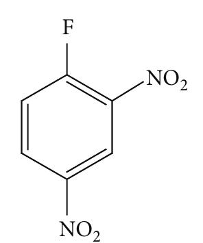 Chemical structure of fdnb.