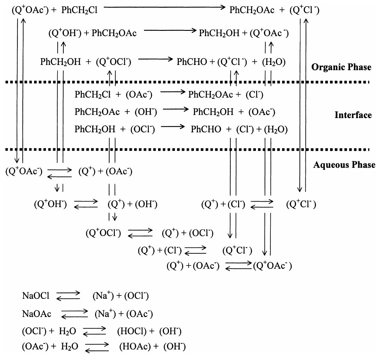 Diagram of the three-step ptc mechanism of the synthesis of