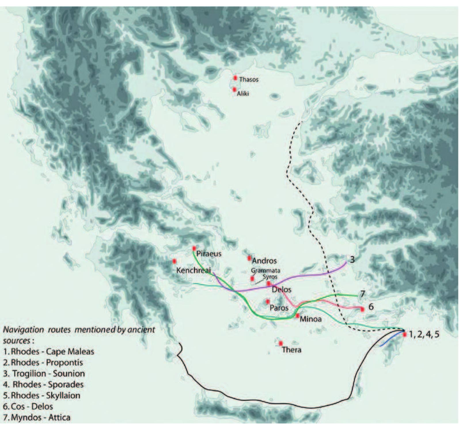 Figure 1 - from "A harbour network in the Aegean during the