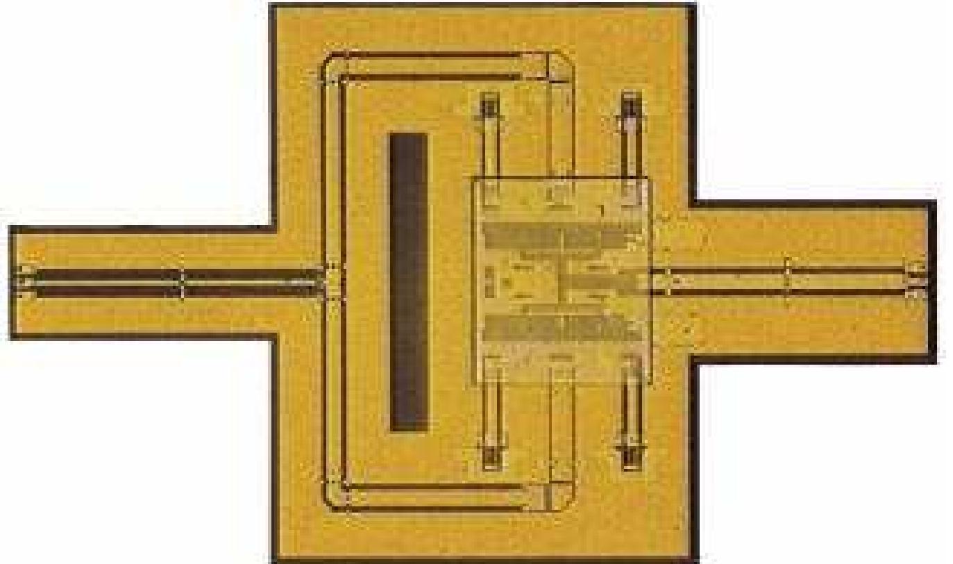 Photo of a50-w gan-based flip-chip amplifier ic