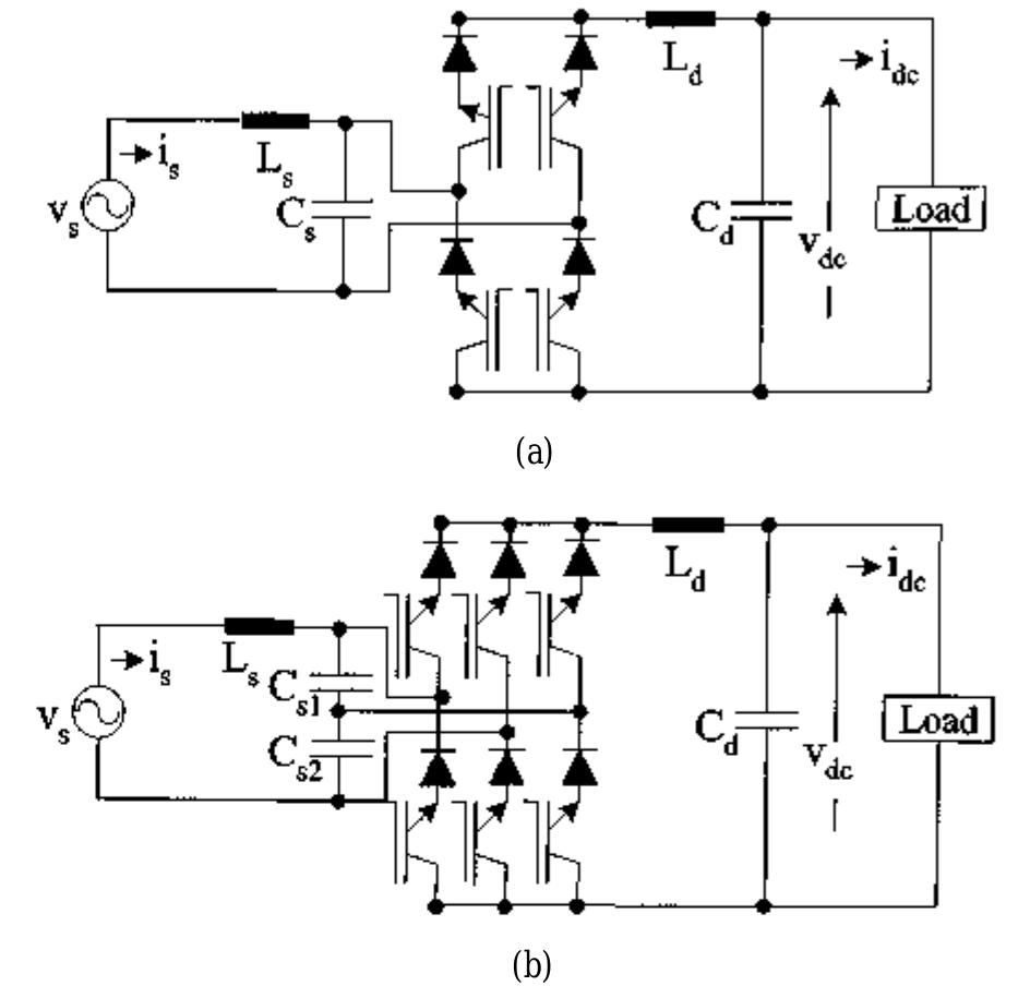 (a) bidirectional buck converter, (b) bidirectional buck