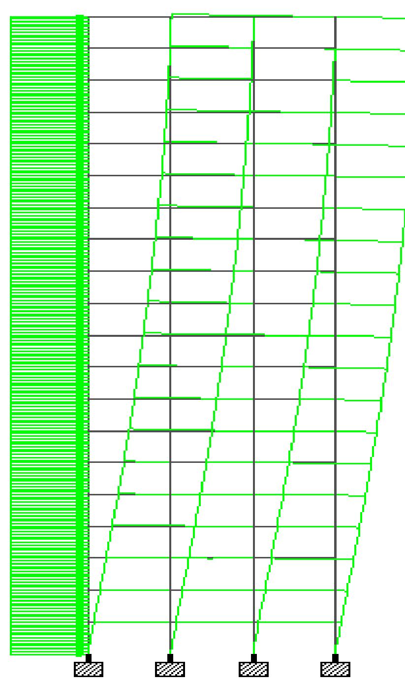 Figure 4 - Lateral Deflection of Multi-storey Rigid Frame
