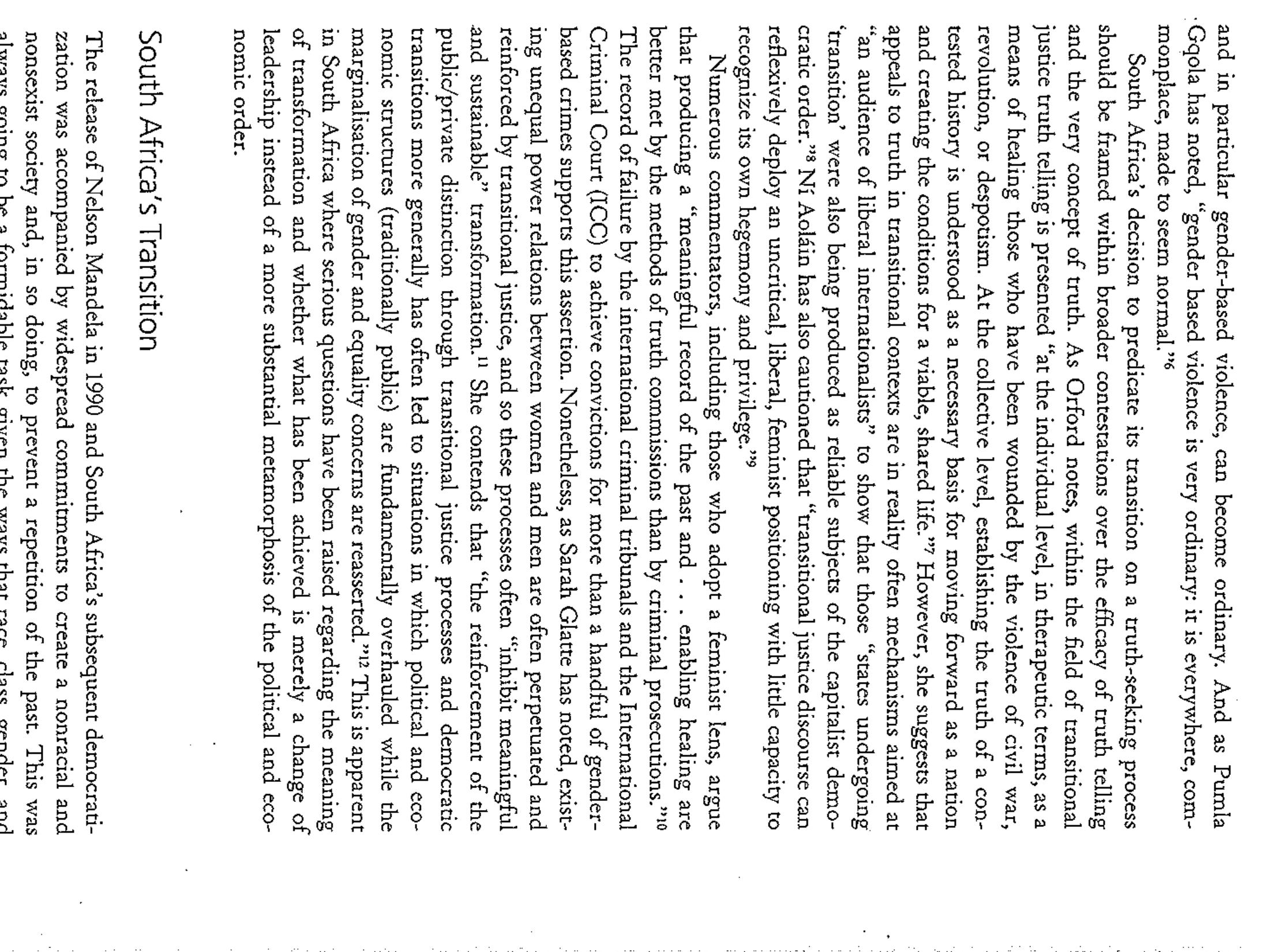 Table 1 - H Scanlon, “Irreconcilable Truths: Gender-based