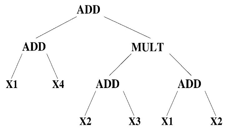 Polynomial narx model represented as a hierarchical tree.