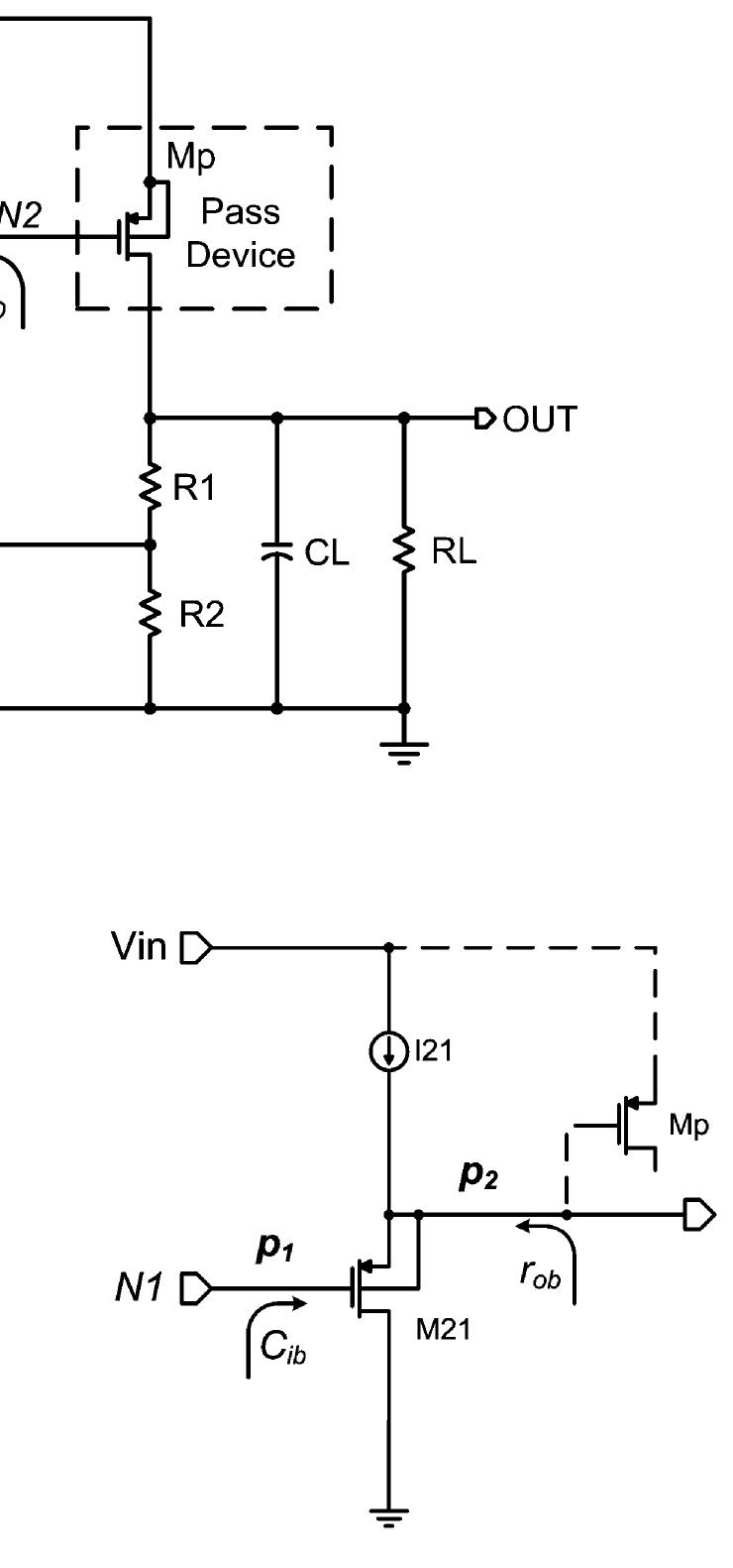 Source-follower implementation of the intermediate buffer