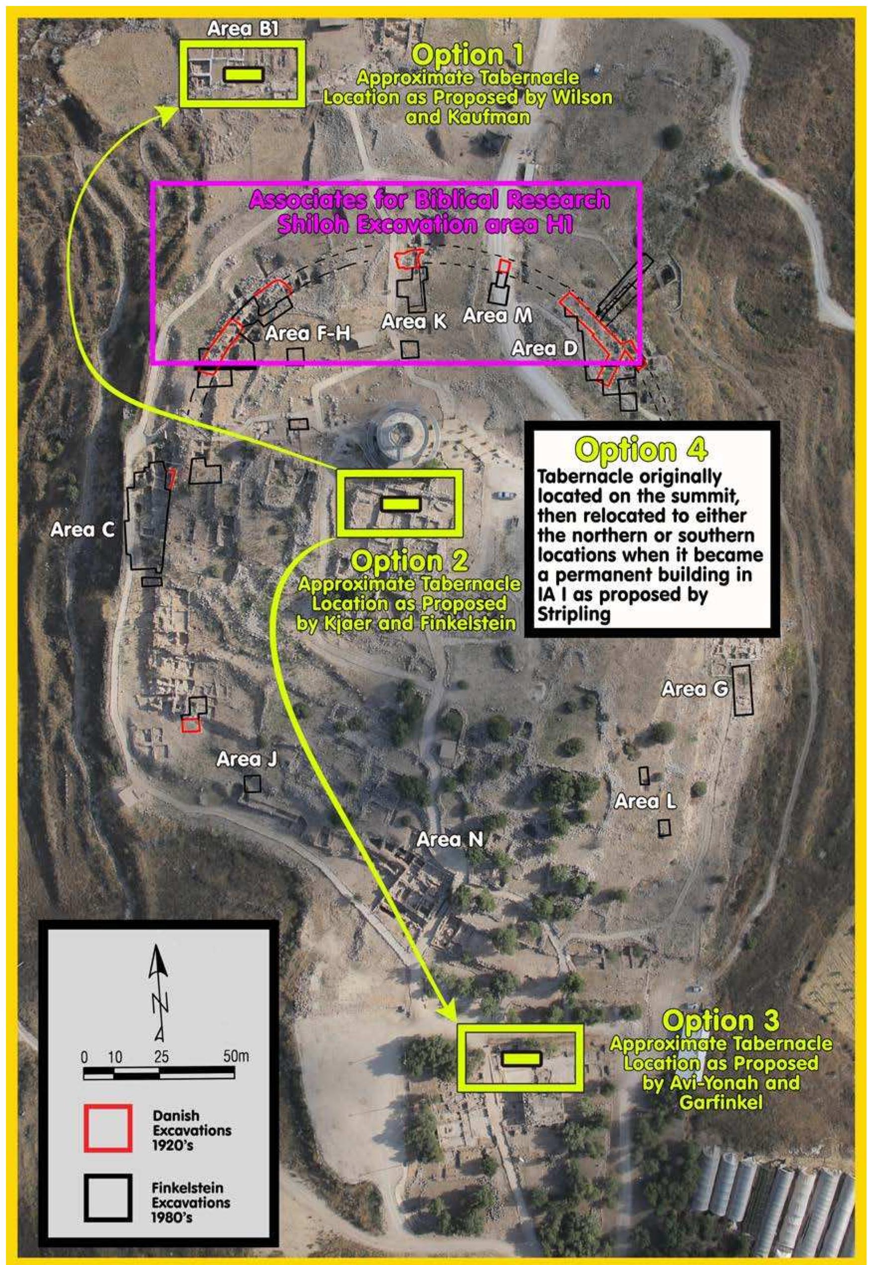 Possible locations for the tabernacle at shiloh. photo by