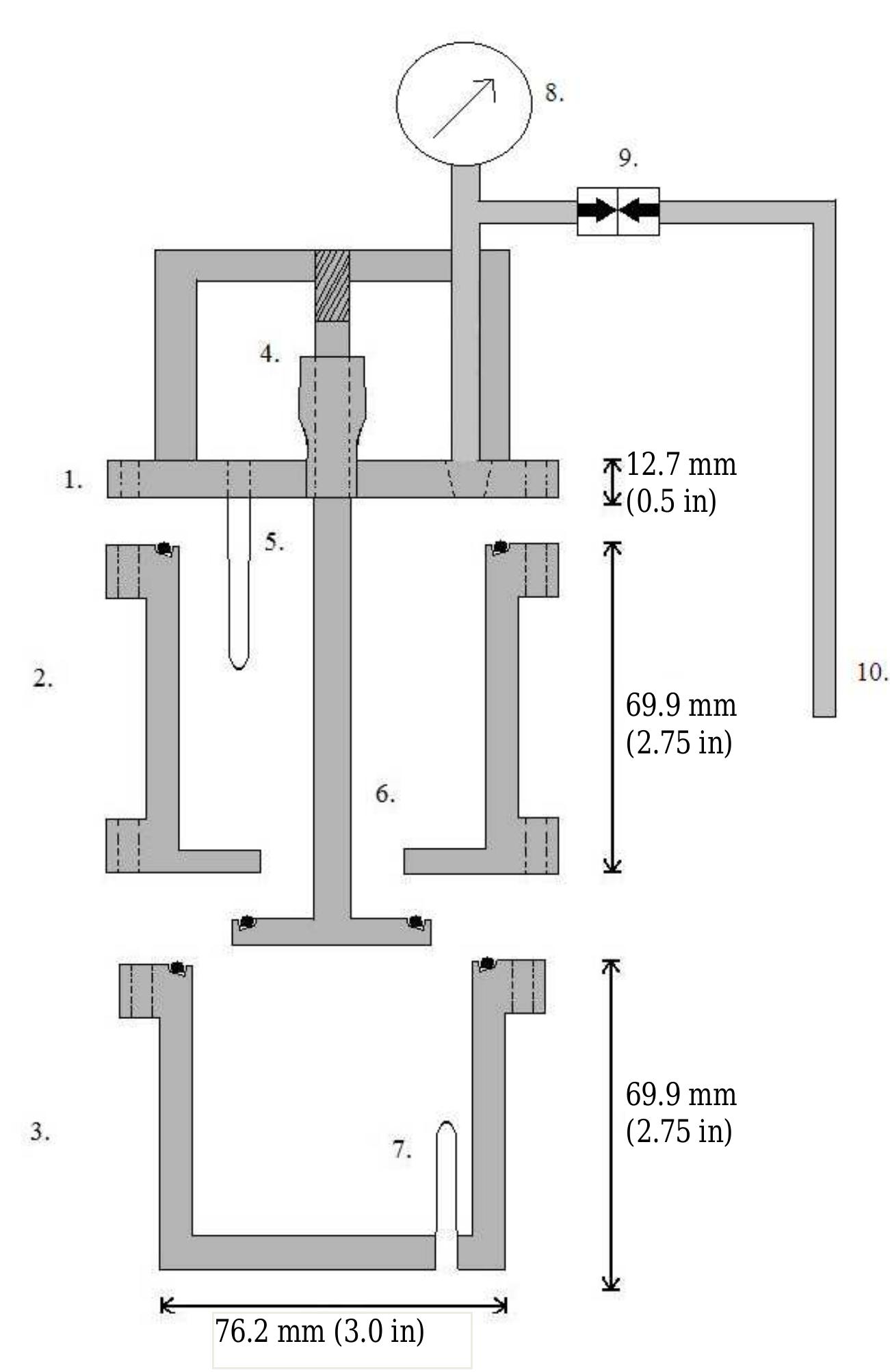 -10 sketch of first autoclave design (as used by hossbach*")