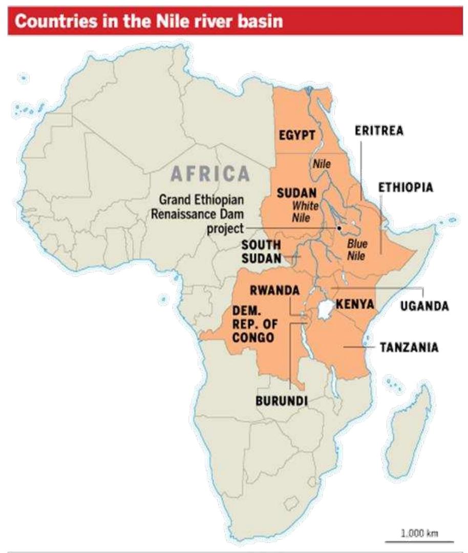 Map of the nile basin (katrina manson & borzou daragahi,