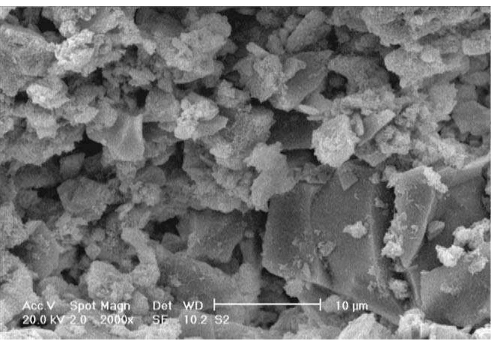 Sem picture of the ha cement. fig. 3. xrd pattern of cement