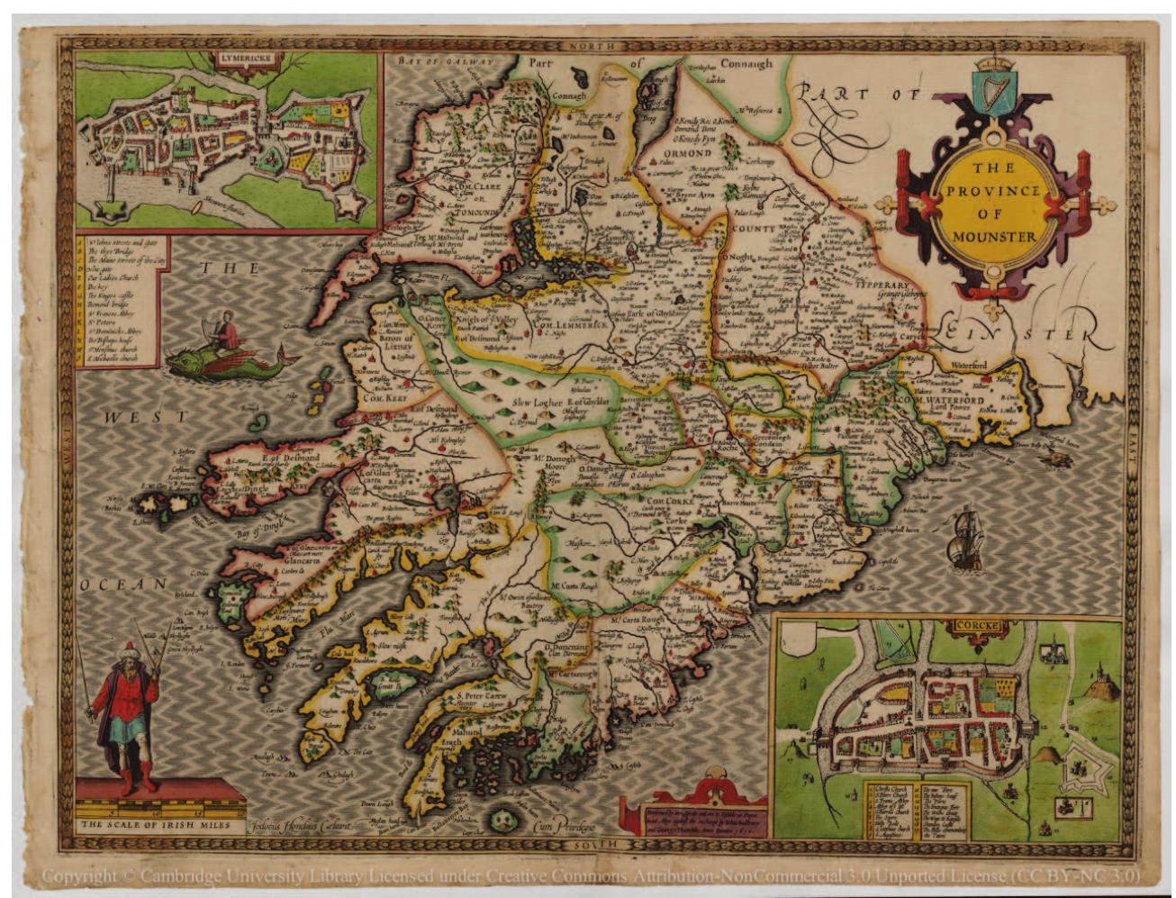 John speed’s map of munster. reproduced by kind permission