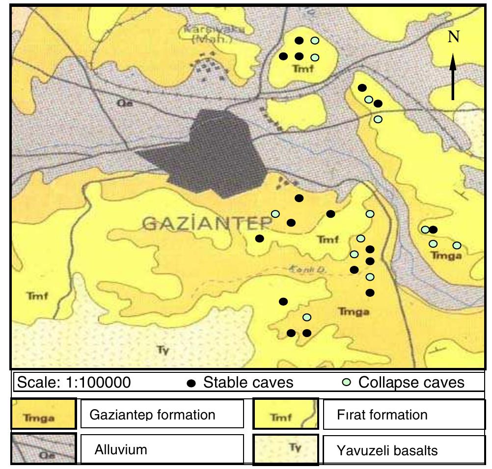 Geological map of gaziantep (terlemez et al. 1997)