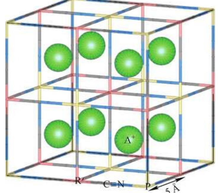 The nanoporous, open framework crystal structure of pbas in