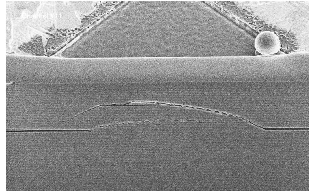 The second failure mode, semiconductor cracking, is also