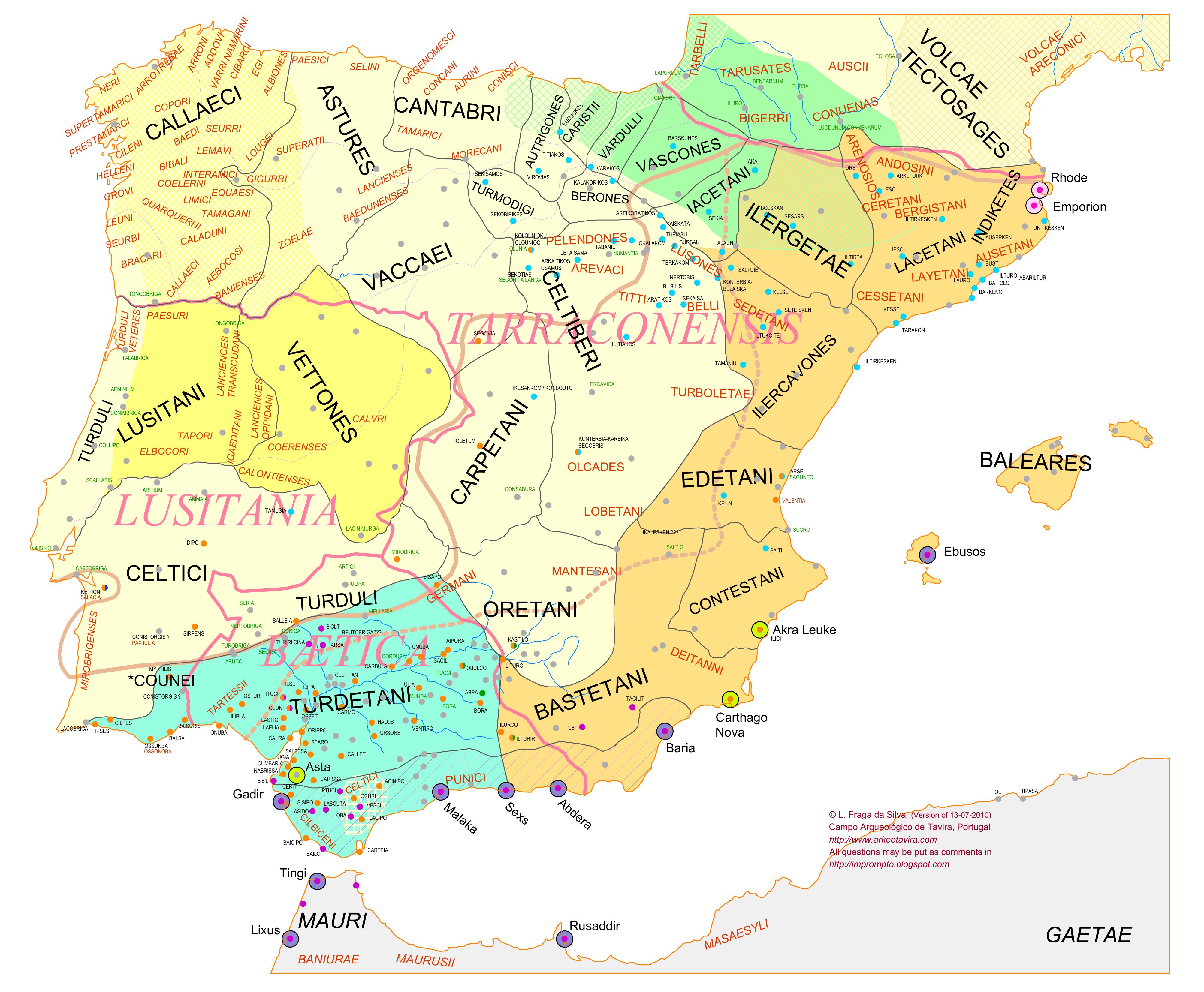 An ethnological map of the iberian peninsule after the 2
