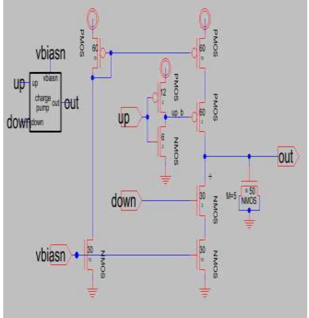 Schematic design of charge pump the schematic of the charge