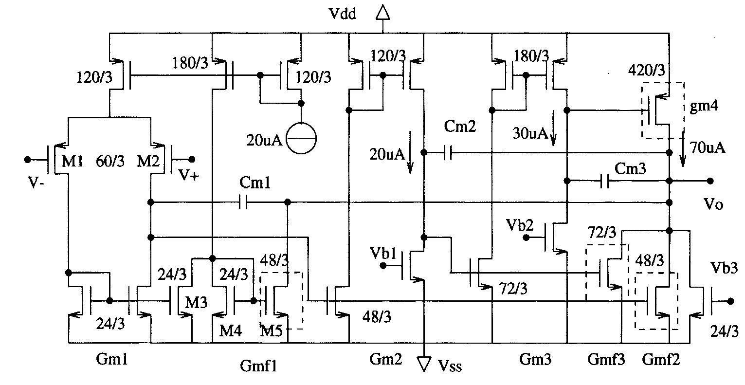 Figure 13 - Multistage amplifier topologies with nested GmC