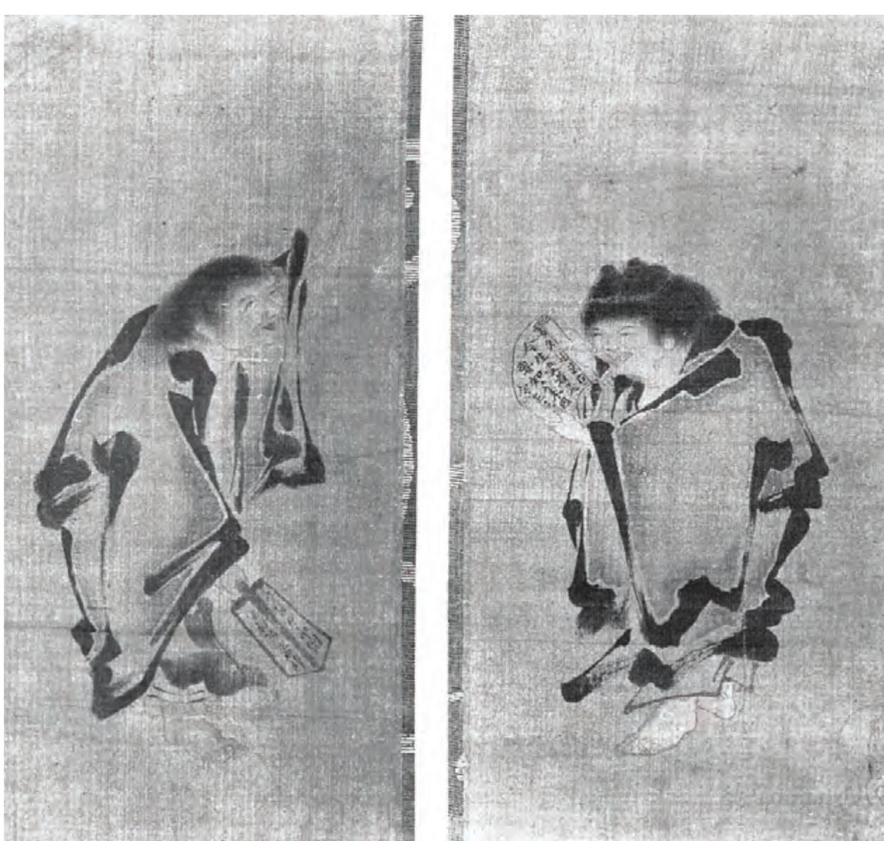 5-9. kanzan and jittoku. artist bokkei. hosomi museum,