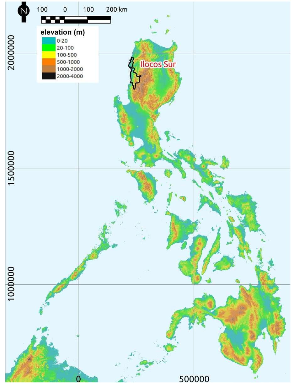 Philippine map showing the location of the province of