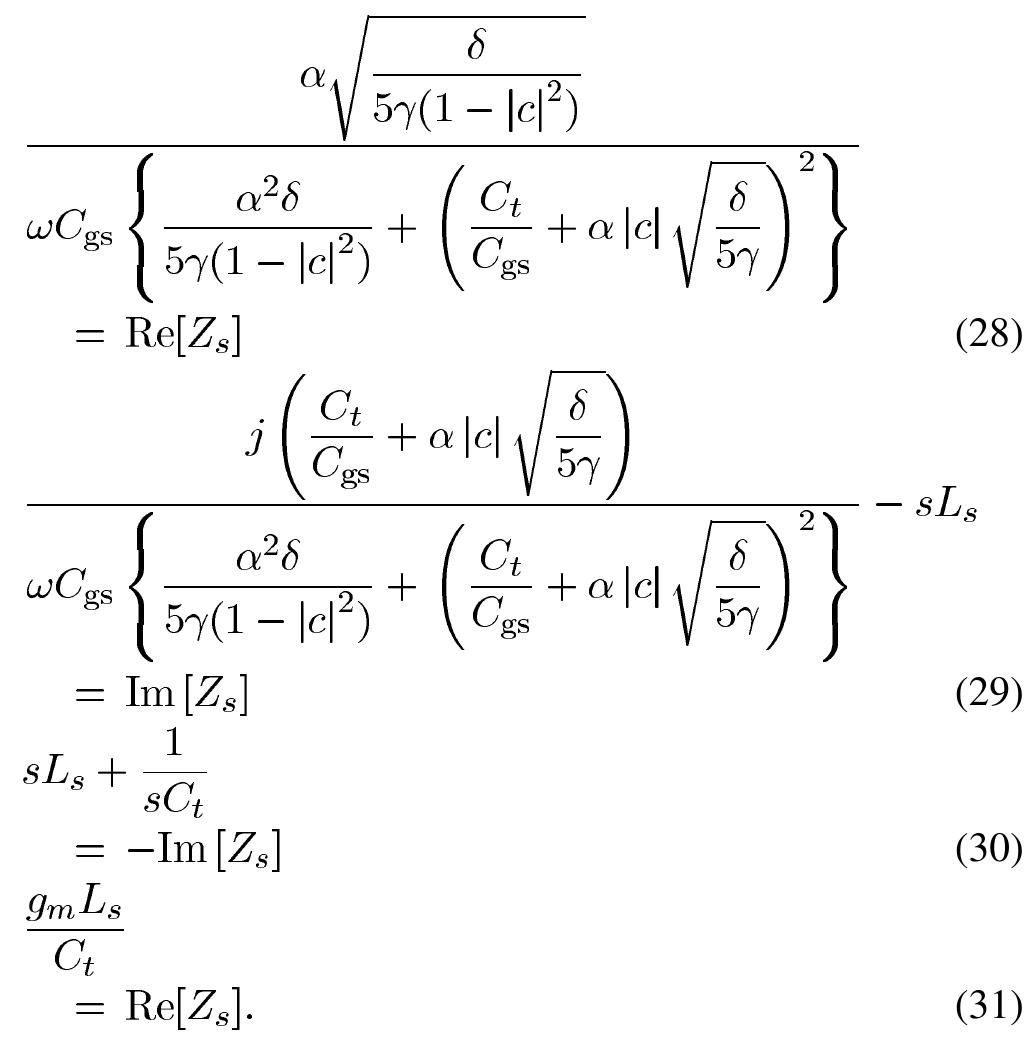 As with the lna topology shown in fig. 2(a), for the snim of
