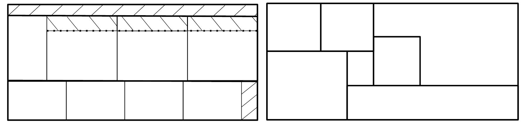 Guillotine cut (left) and non-guillotine cut (right).