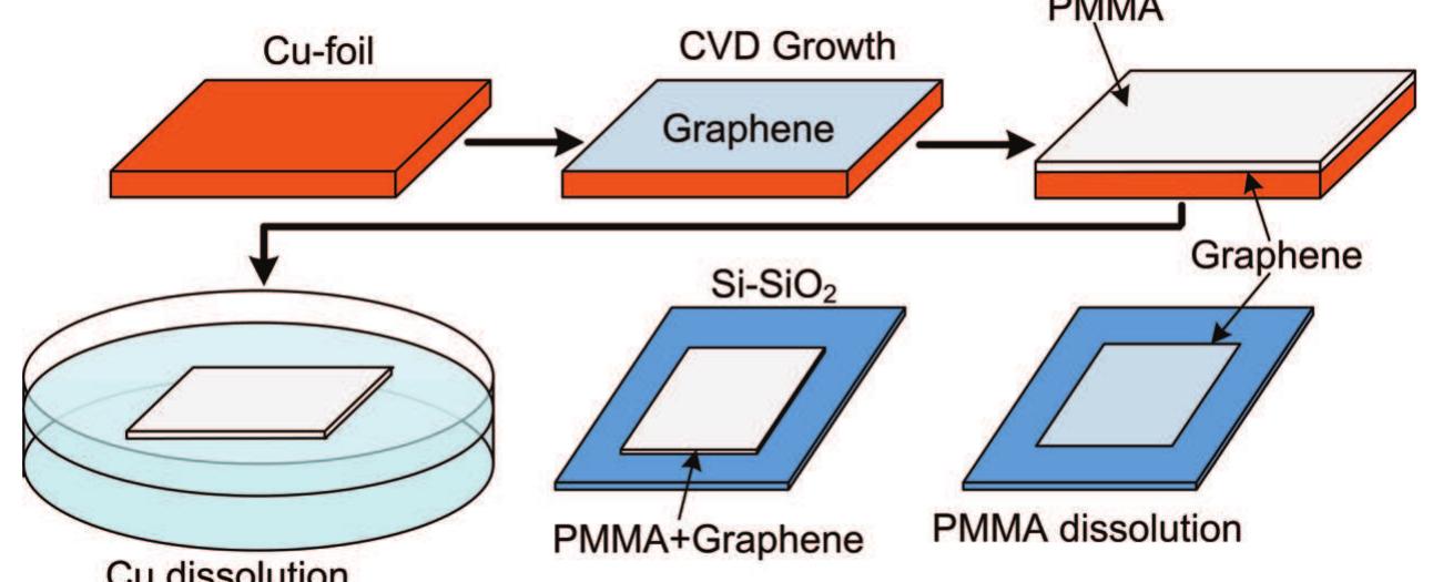 Schematic illustration of cvd growth of graphene and its