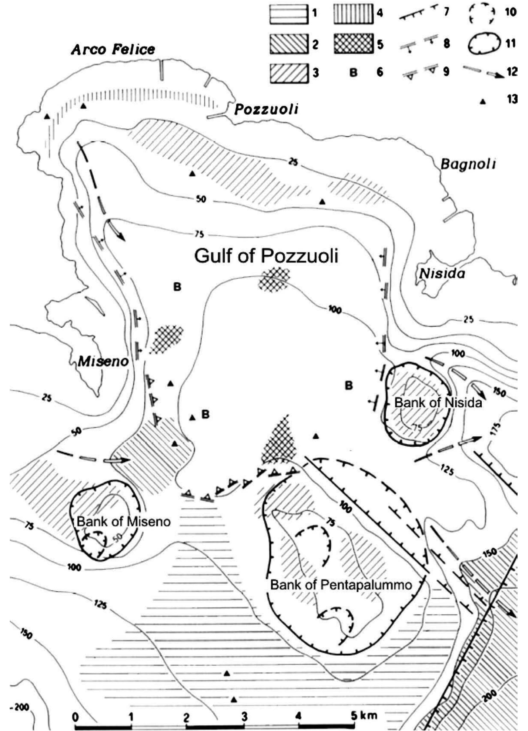 Geomorphological map of gulf of pozzuoli (after de pippo et
