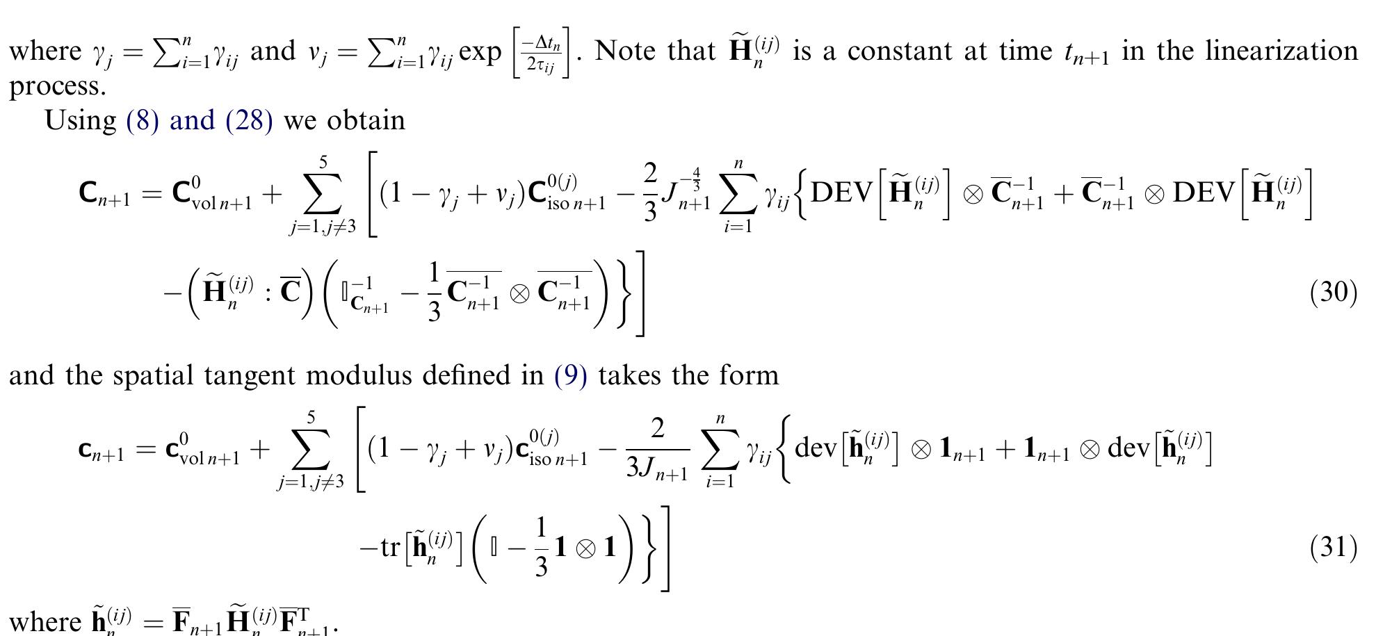 Figure 1 - An anisotropic visco-hyperelastic model for