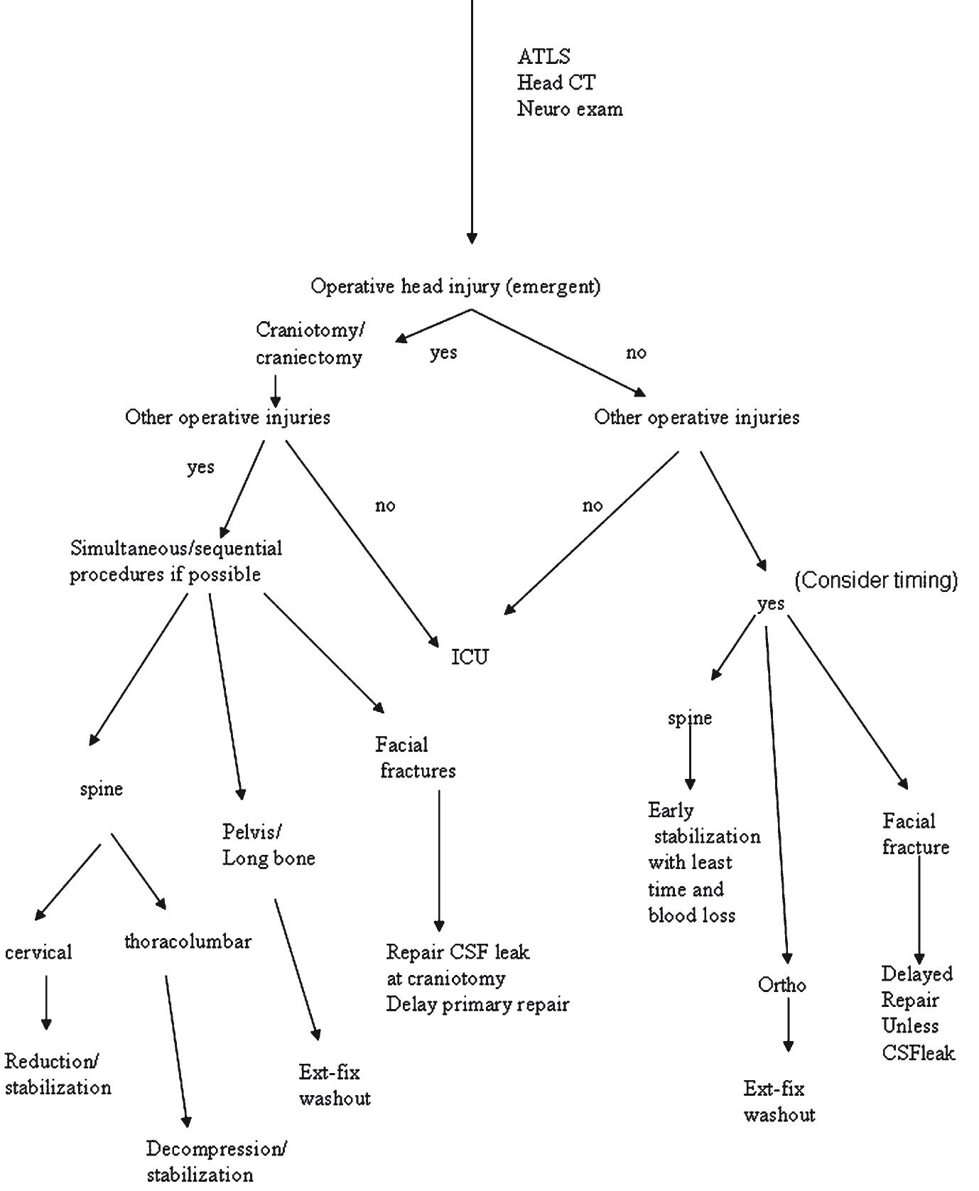 1 decision-making flow sheet for polytrauma patient with