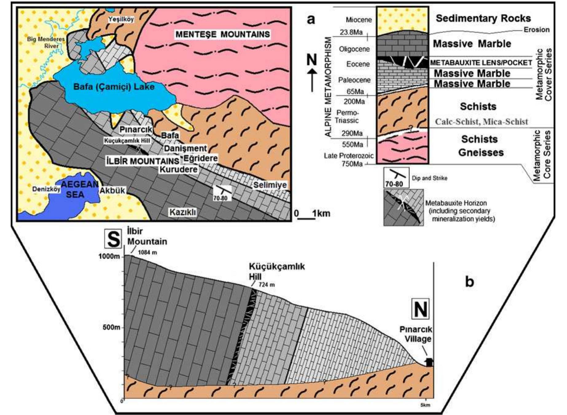 Simplified geological map of the southwestern part of turkey