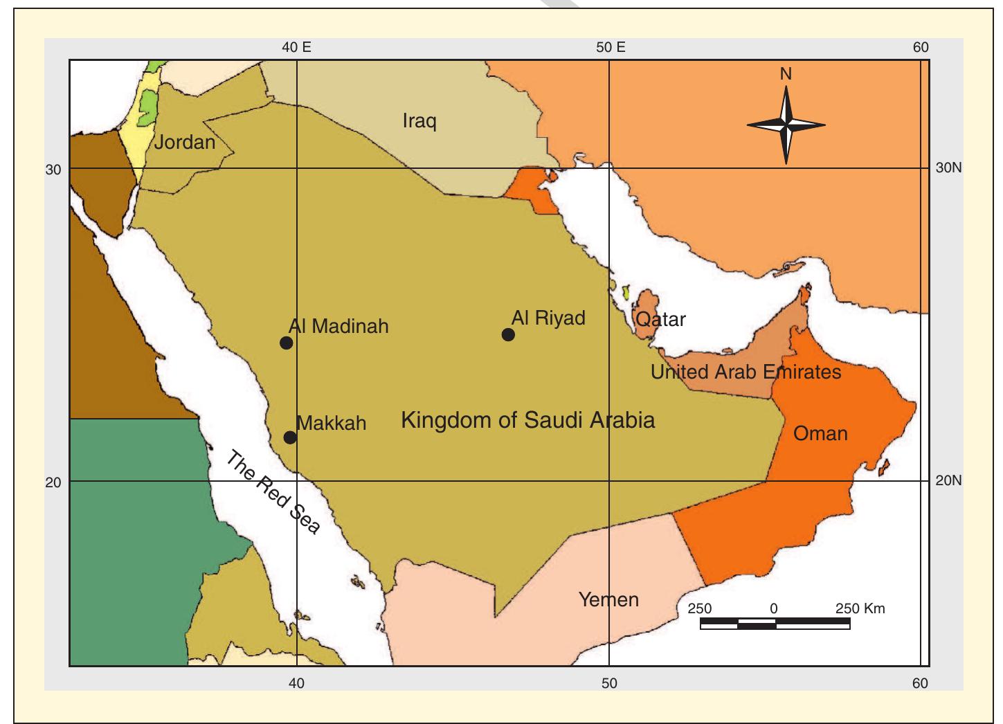 Location map for makkah. makkah city is located in the south