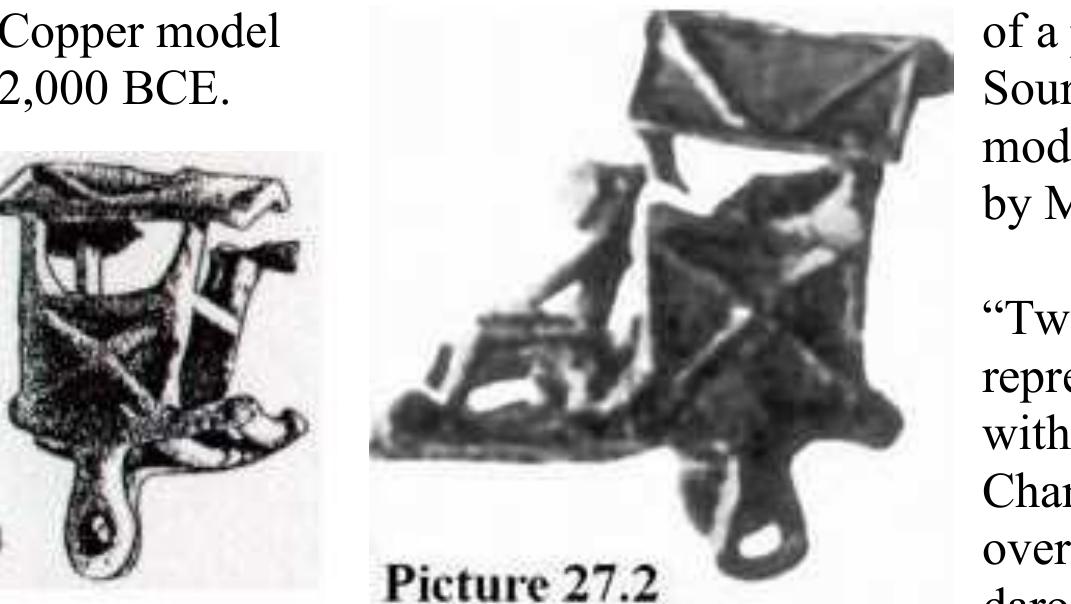 Copper models of chariot, harappa, chanhudaro, daimabad.