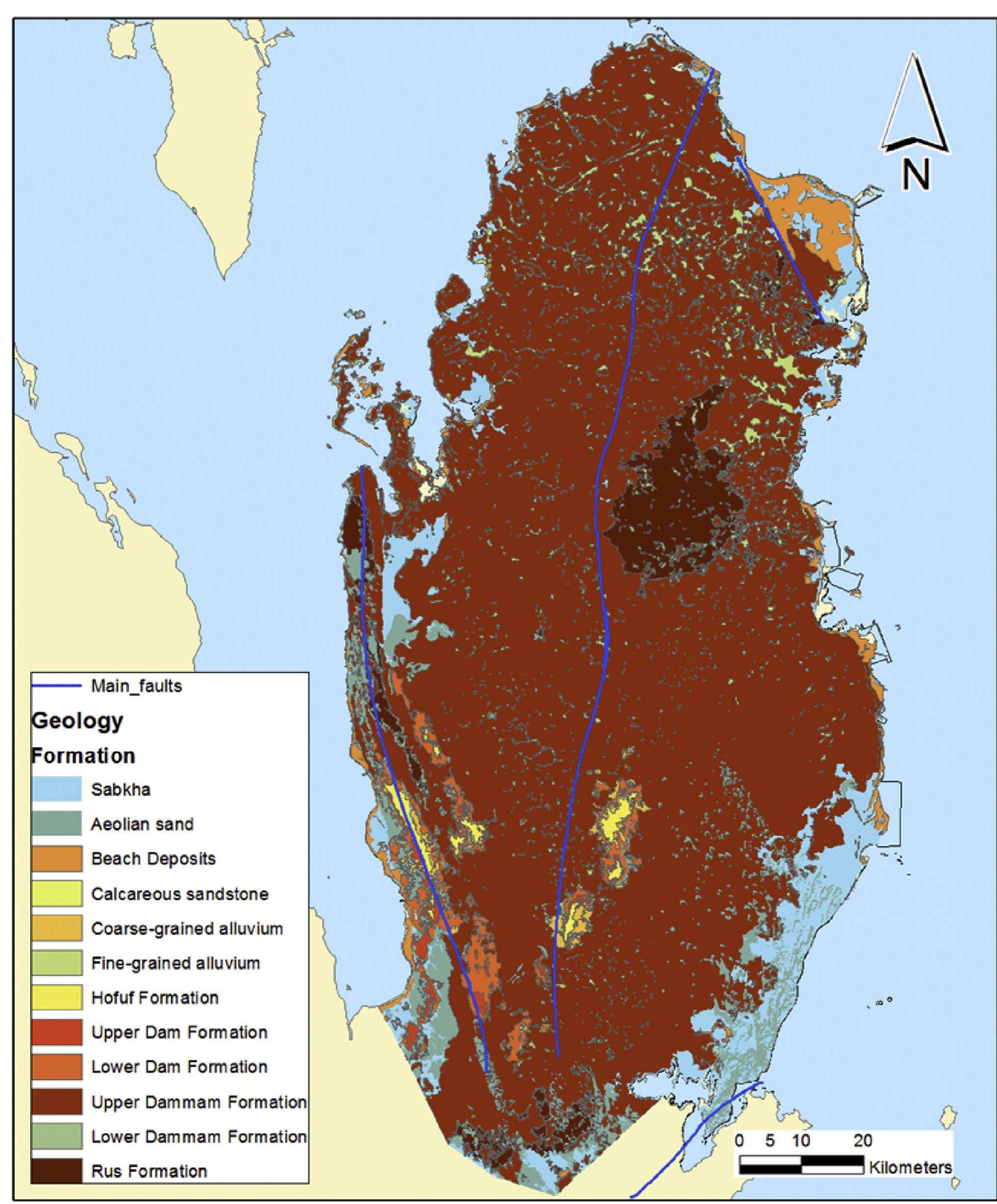 Figure 4 - from Groundwater vulnerability mapping of Qatar